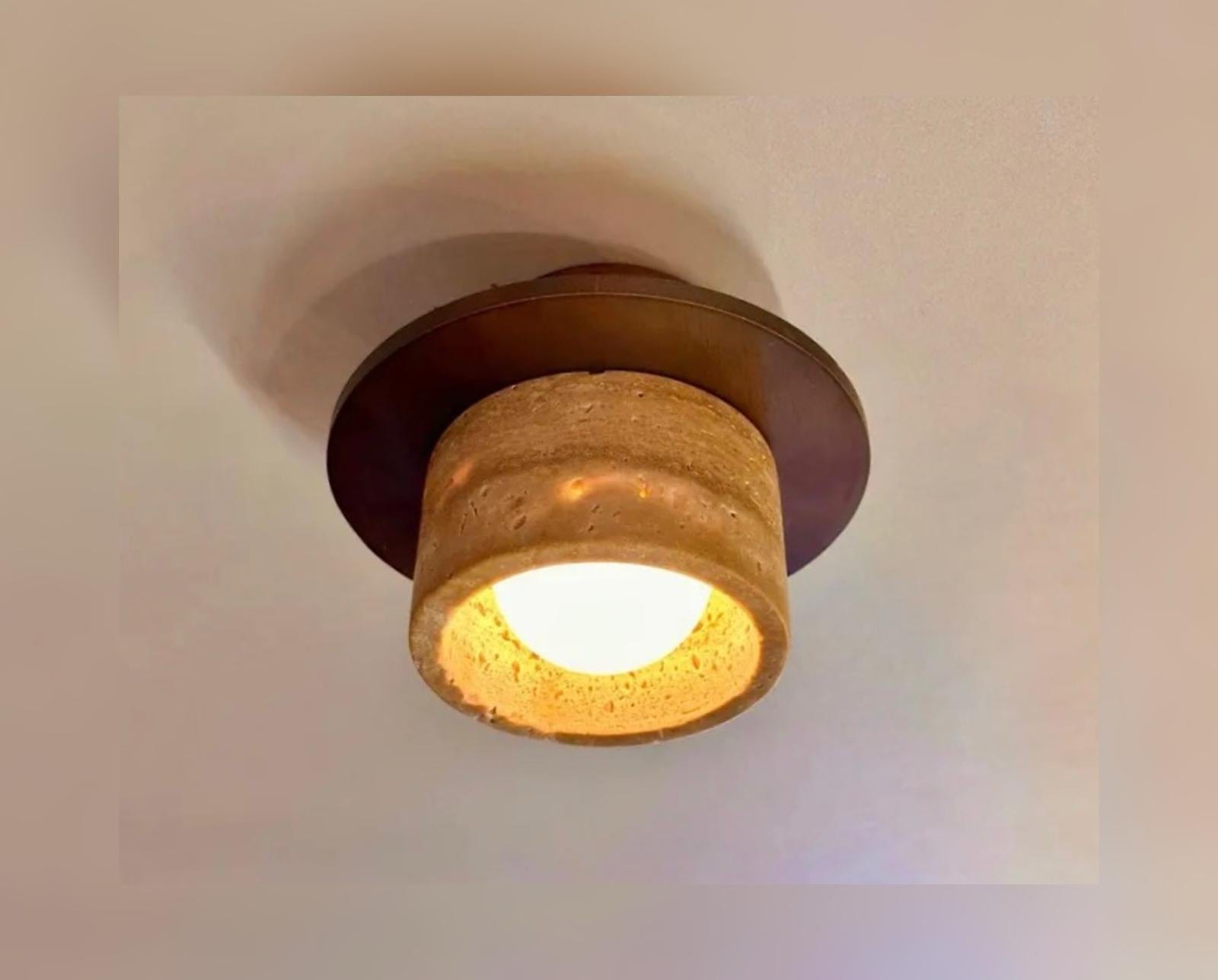 LOGATEC Travertine Ceiling Fixture