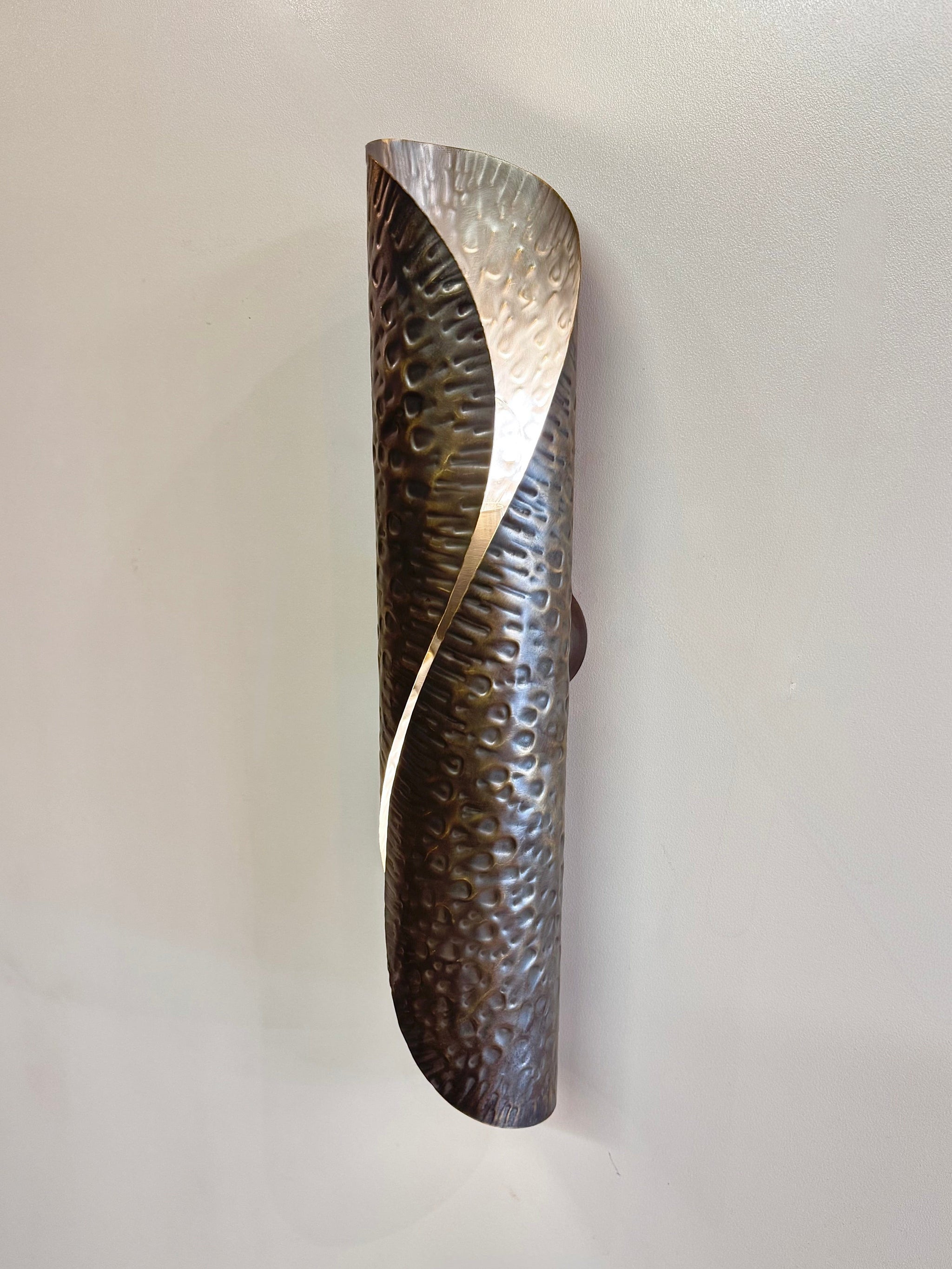 PONCE Hammered Brass Wall Sconce